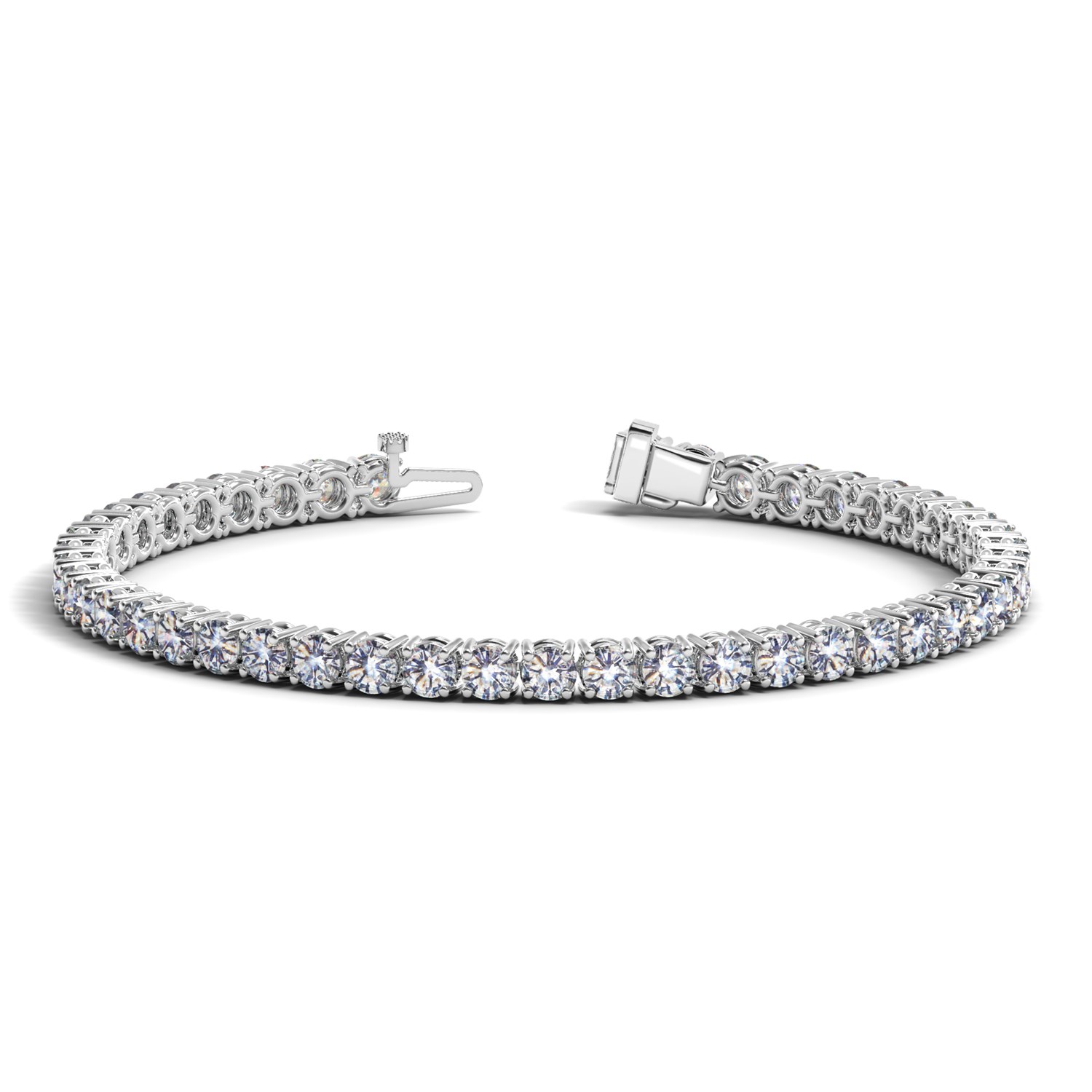 Round Diamond Tennis Bracelet In 14k White Gold 10 Ct Tw Richard