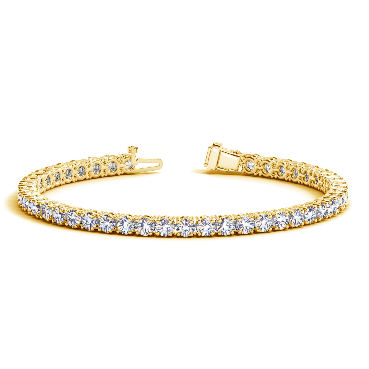Round Diamond Tennis Bracelet In 14k Yellow Gold 10 Ct Tw Richard
