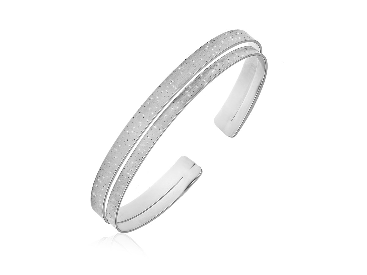 Split Band Style Open Cuff in Sterling Silver - Richard Cannon Jewelry