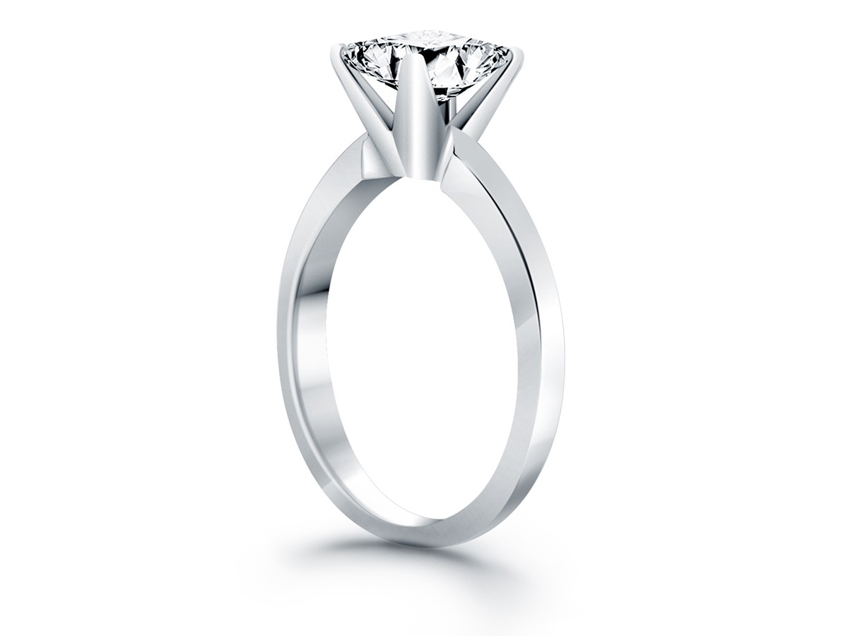 Classic Solitaire Engagement Ring Mounting in 14k White Gold - Richard ...