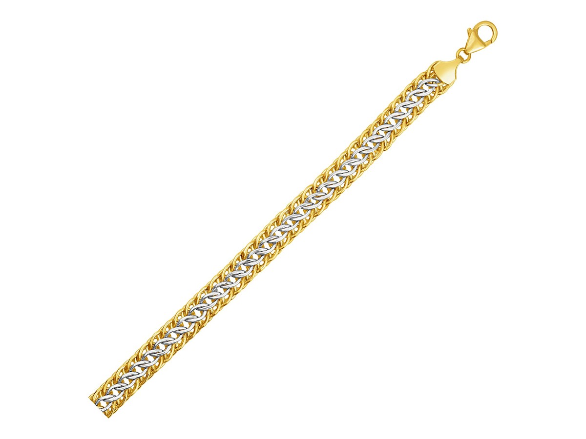 Reversible Sedusa Link Bracelet in 14k Two Tone Gold - Richard Cannon ...