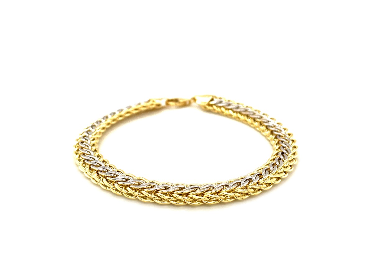 Reversible Sedusa Link Bracelet in 14k Two Tone Gold - Richard Cannon ...