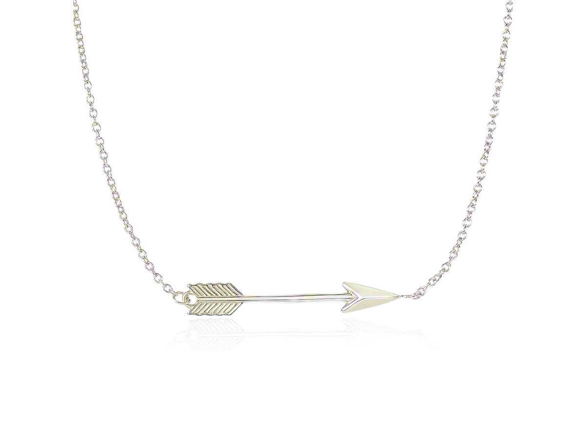 Arrow Design Chain Necklace in 14k White Gold - Richard Cannon Jewelry